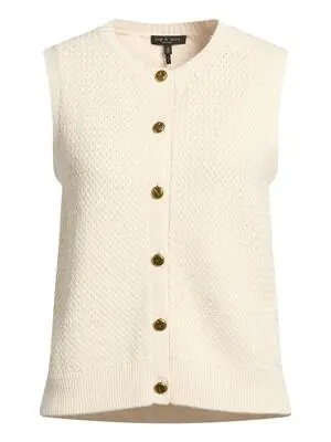 Rag & Bone Sleeveless Button-front Knit Jumper - White