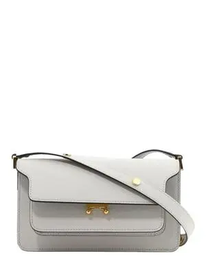 Marni Trunk Foldover Top Shoulder Bag - Gray