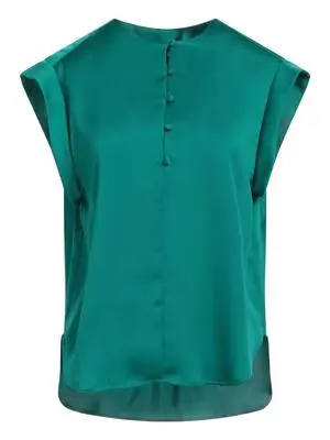 Rag & Bone Plain Color Satin Top - Green