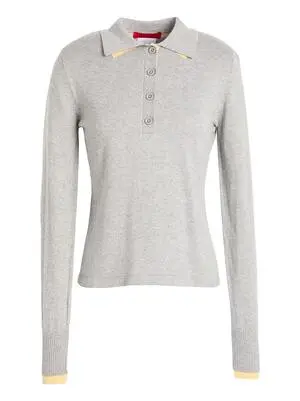 MAXCO. Max&co. Long Sleeve Button Neck Sweater - White