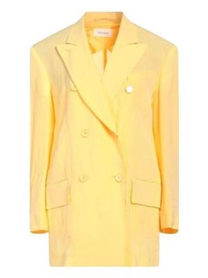 Sportmax Double-breasted Blazer With Notched Lapel - Yellow