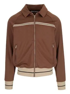 Palm Angels Mini Tape Zipped Track Jacket - Brown