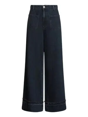 Rag & Bone Wide-leg Dark Wash Jeans - Black