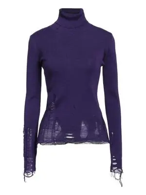 MAISON MARGIELA Distressed Turtleneck Sweater - Blue
