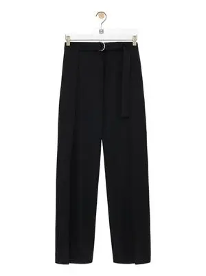 LOEWE Loewe Belted Wool Trousers