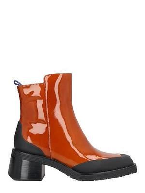 Tory Burch Patent Leather Color-block Ankle Boots - Black