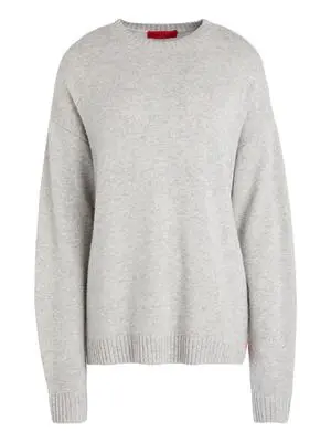 MAXCO. Ribbed Crew Neck Sweater - White