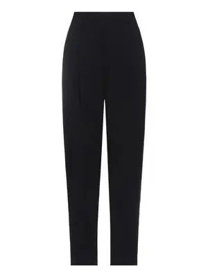 Tory Burch Straight-leg Pleated Crepe Trousers - Black