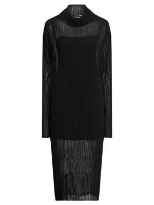 MAISON MARGIELA High Neck Midi Dress - Black