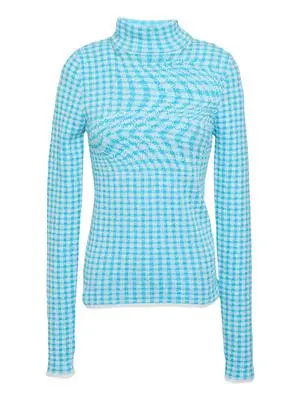 MAISON MARGIELA Striped Lightweight Knit Sweater - Blue