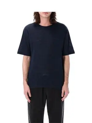 Palm Angels Logo Embroidered Crewneck T-shirt - Black