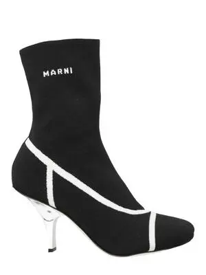 MARNI Marni Two-Tone Knit Sock Ankle Boots