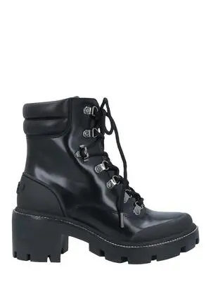 TORY BURCH Tory Burch Glossy Leather Lace-Up Combat Boots