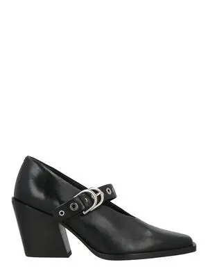 Rag & Bone Square-toe High Heels With Buckled Strap - Black