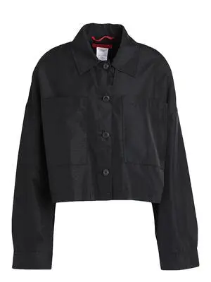 MAXCO. Max&co. Plain Collared Single-breasted Jacket - Black