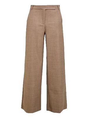 MAXCO. Max&co. High-waisted Wide-leg Canvas Trousers - Brown