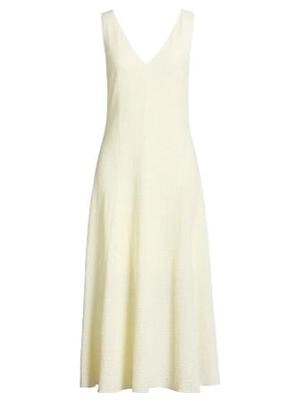 Rag & Bone Sleeveless V-neck Midi Dress - White