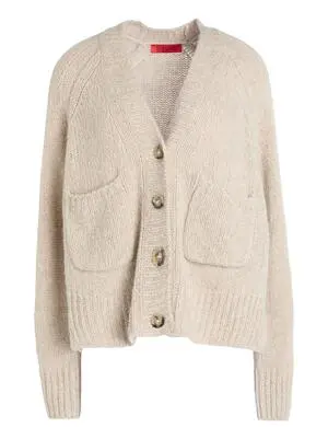 MAXCO. Max&co. Button-fly Cardigan With Pockets - Nude