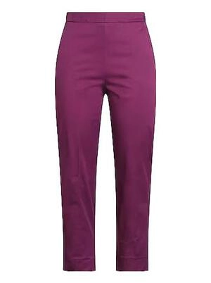 MAXCO. High-waisted Slim-fit Cropped Pants - Red