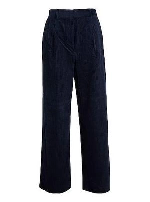 MAXCO. Max&co. High-waisted Corduroy Wide-leg Trousers - Black