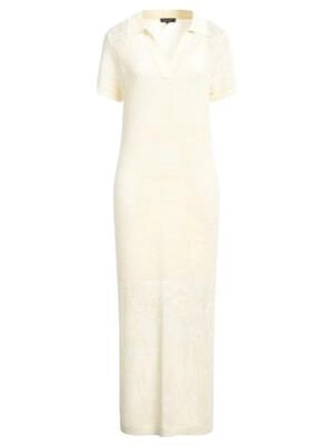 Rag & Bone Knitted Dress With Classic Collar And Short Sleeves - White