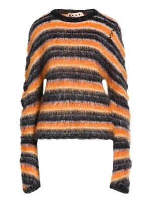 MARNI Marni Striped Knitted Crewneck Sweater