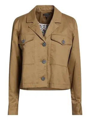 Rag & Bone Solid Lapel Long Sleeve Jacket - Brown