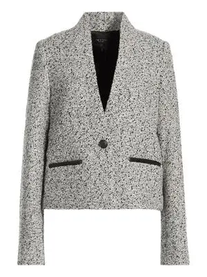 Rag & Bone Two-tone Bouclé Single-breasted Blazer - Gray