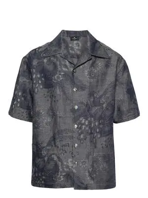 Etro Etro Graphic Printed Short-Sleeved Shirt Black
