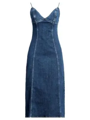 DIESEL® Sleeveless V-neck Denim Dress - Blue