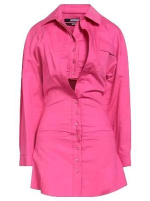 Jacquemus Long Sleeve Collared Button Up Dress - Pink
