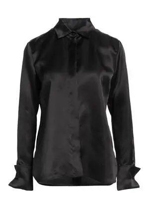 Max Mara Max Mara Long Sleeve Shirt With Cufflink Cuffs Black