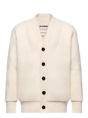 Moncler Jil Sander Padded Wool Cardigan - White