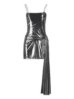 DIESEL® Sleeveless Square Neck Embellished Top - Black