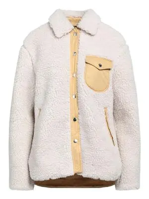 Rag & Bone Teddy Fleece Coat - White