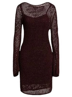 Rag & Bone Open-knit Midi Dress With Scoop Neckline - Black