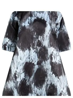 Marni Short Sleeve Flared Dress - Black