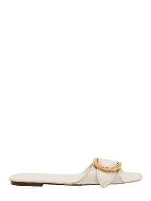 Zimmermann Zimmermann Solena Leather Sliders With Adjustable Buckle Pink