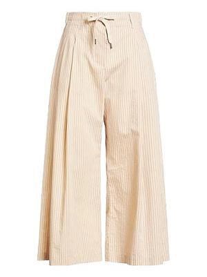 Brunello Cucinelli Striped Wide-leg Pants - Nude