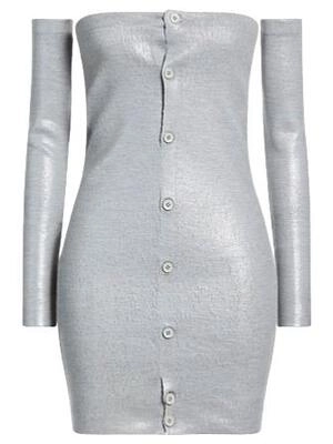 MAISON MARGIELA Off-the-shoulder Button-front Knitted Dress - Gray
