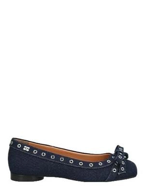 GANNI Ganni Ballet Flats With Bow Detailing And Studs
