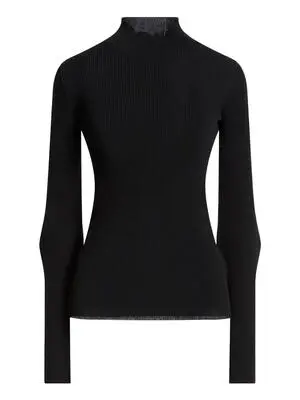 MAISON MARGIELA Solid Color Appliqué Knit Sweater - Black