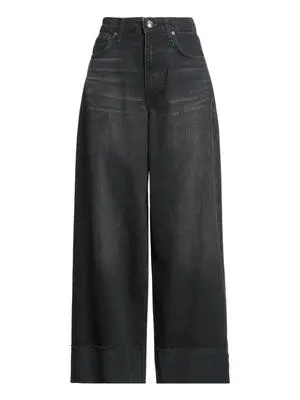 Rag & Bone Plain Colour Wide-leg Jeans - Black
