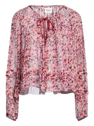 ISABEL MARANT ÉTOILE Isabel Marant Etoile Printed Sheer Long Sleeve Blouse