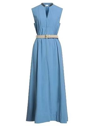 BRUNELLO CUCINELLI Brunello Cucinelli Long Dress With Mandarin Collar And Crystals