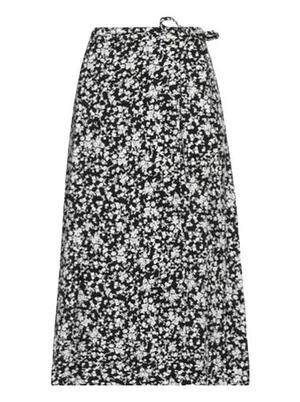 GANNI Printed Midi Skirt - Gray