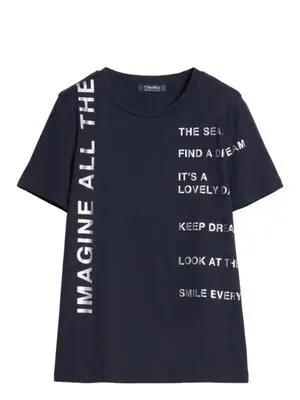 Max Mara Max Mara Graphic Print T-Shirt Black