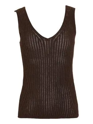 Max Mara Max Mara Knitted V-Neck Vest Black