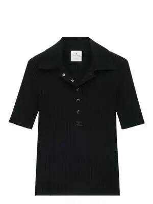 COURREGES Courreges Ribbed-Knit Polo Shirt