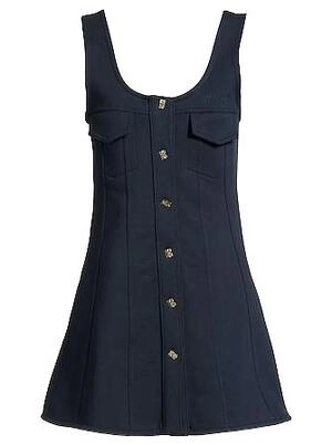 GANNI Ganni Sleeveless Plain Scoop Neck Dress